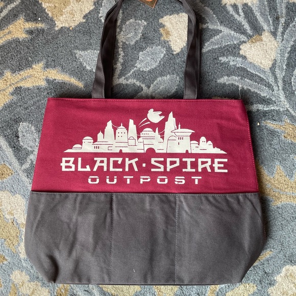 Star Wars | Bags | Disney Star Wars Galaxys Edge Canvas Tote Bag Black ...